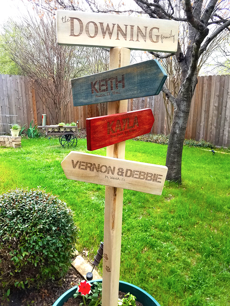 Family Direction Yard Sign